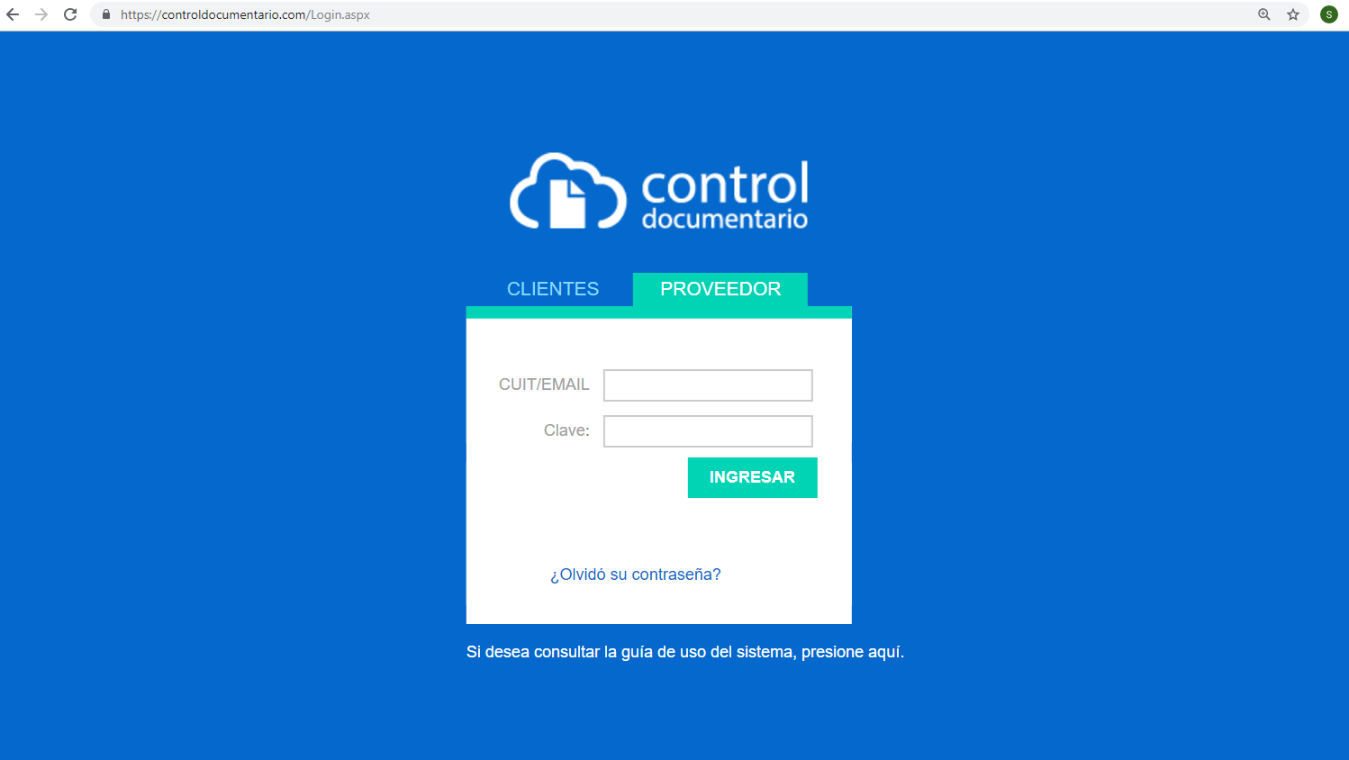 Control Documentario - Ayuda