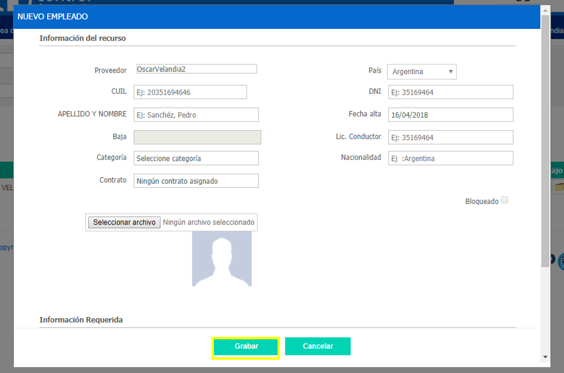 Control Documentario - Ayuda